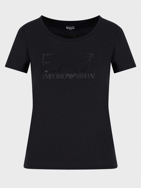 Футболка EA7, размер 50, 52, цвет черный, 100% хлопок - купить по выгодной цене в интернет ...