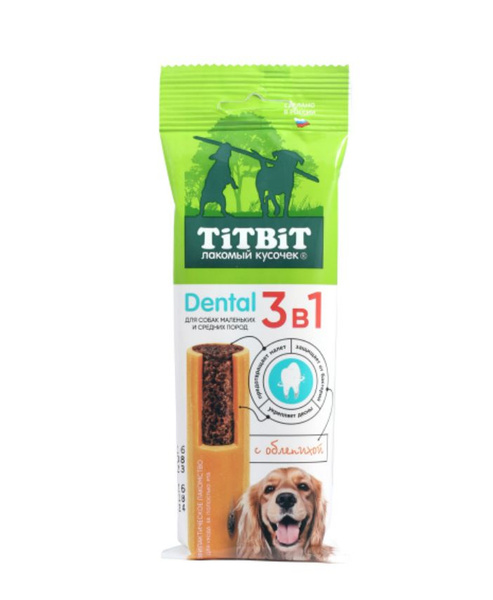 Titbit Лакомство для собак маленьких и средних пород Dental 3в1 с ...