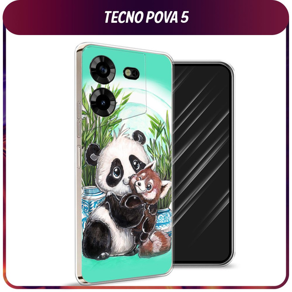 Силиконовый чехол на Tecno Pova 5 / Текно Пова 5 "Друзья зверята ...