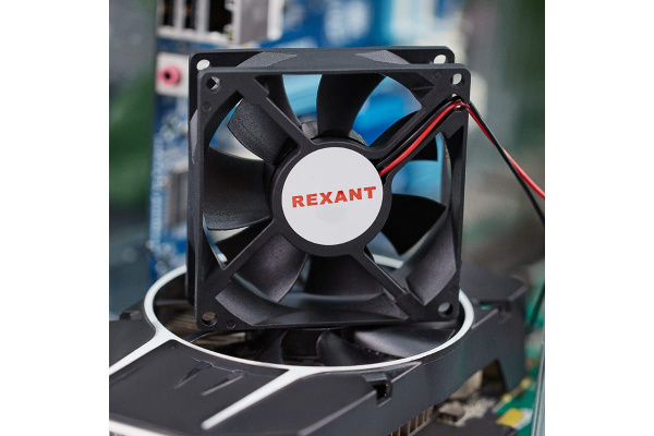 Осевой вентилятор для охлаждения REXANT RX 80х80х25 мм 24 В - купить кулер по выгодной цене в ...