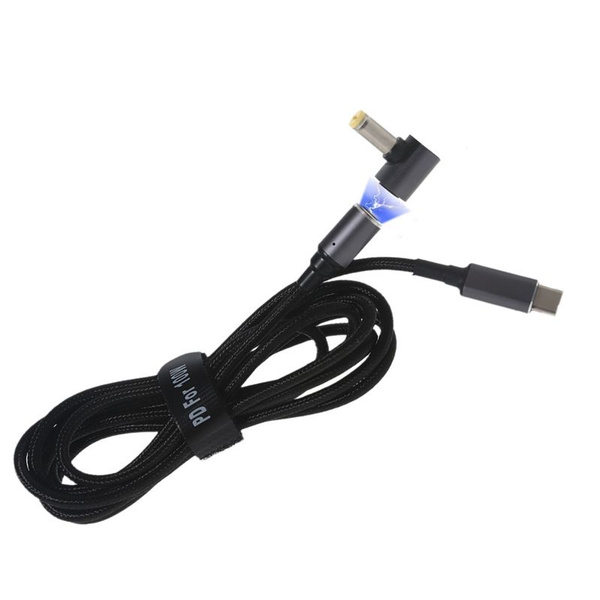 100 Вт магнитный разъем типа C USB до 2,5x0,7 мм для разъема питания ...
