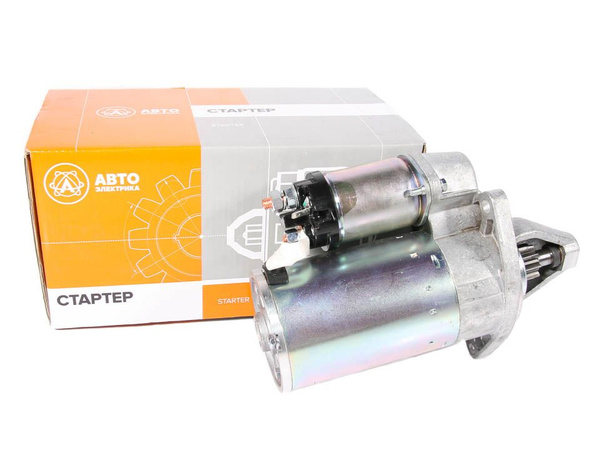 Стартер 1118 2170 редукторный AVTOELECTRICA 3 шпильки 9 зубов усил. КПП ...