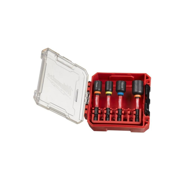 Набор ударных головок 1/4" SHOCKWAVE 4 предмета Milwaukee 4932492445 ...