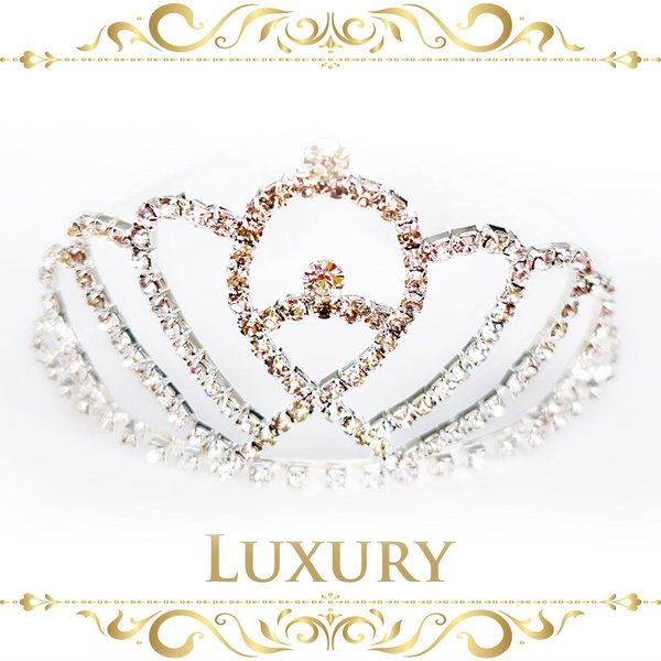 Диадема женская большая свадебная СНЕЖНАЯ КОРОЛЕВА 2 серебристая ...