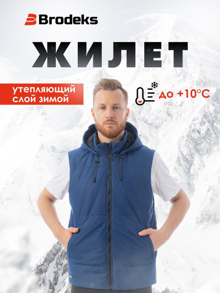 Жилет BRODEKS - купить с доставкой по выгодным ценам в интернет-магазине OZON (1361194956)