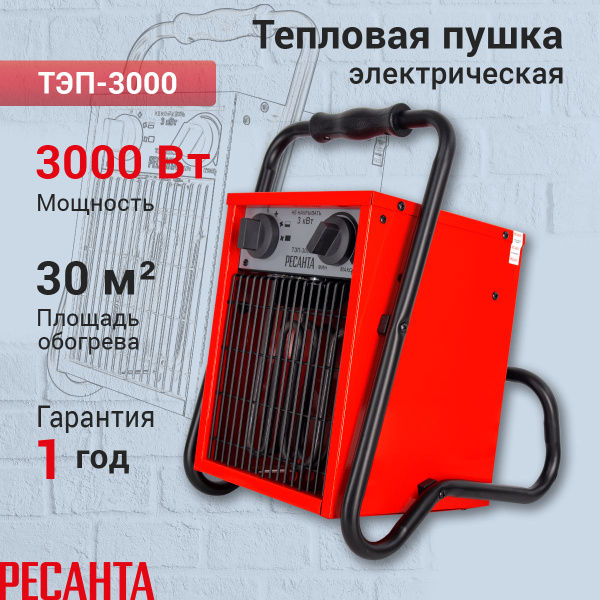 Тепловая электрическая пушка ТЭП-3000 Ресанта - купить по выгодной цене ...