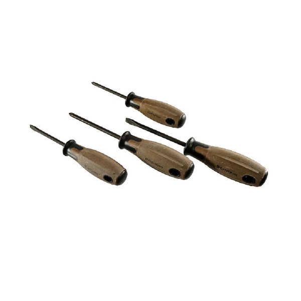 Набор отверток с комб. ручкой полимерное дерево 4 шт S2 Hanskonner HK1040-19-4 - купить в ...