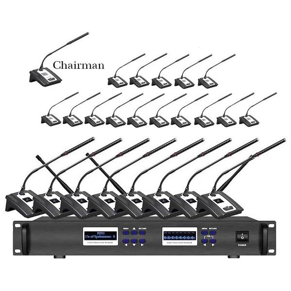 Профессиональная система беспроводных конференц-микрофонов UHF ...
