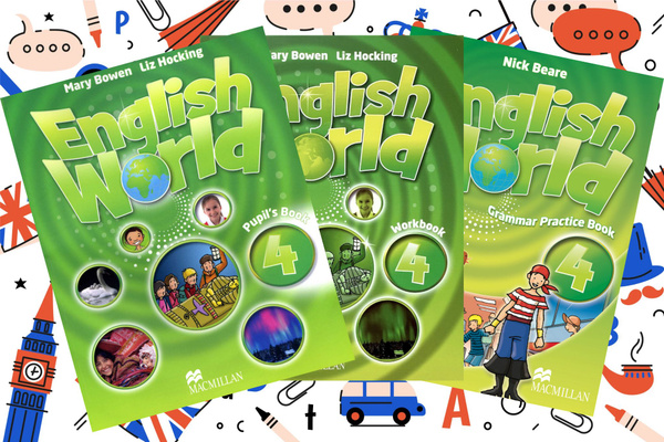 English World 4 Pupils Book + Workbook + Grammar Practice Book + DVD ...