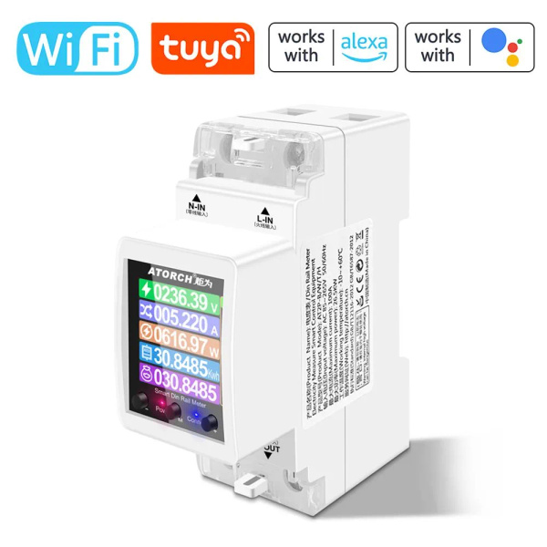 Счетчик электроэнергии многотарифный,Tuya Wifi купить на OZON по низкой ...