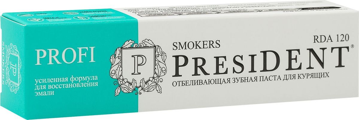 Зубная паста PresiDENT Profi Smokers, 120 RDA, 50 мл - купить по ...