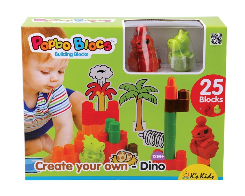 Конструктор K'S Kids Popbo Blocs Динопарк, 25 деталей — купить в ...