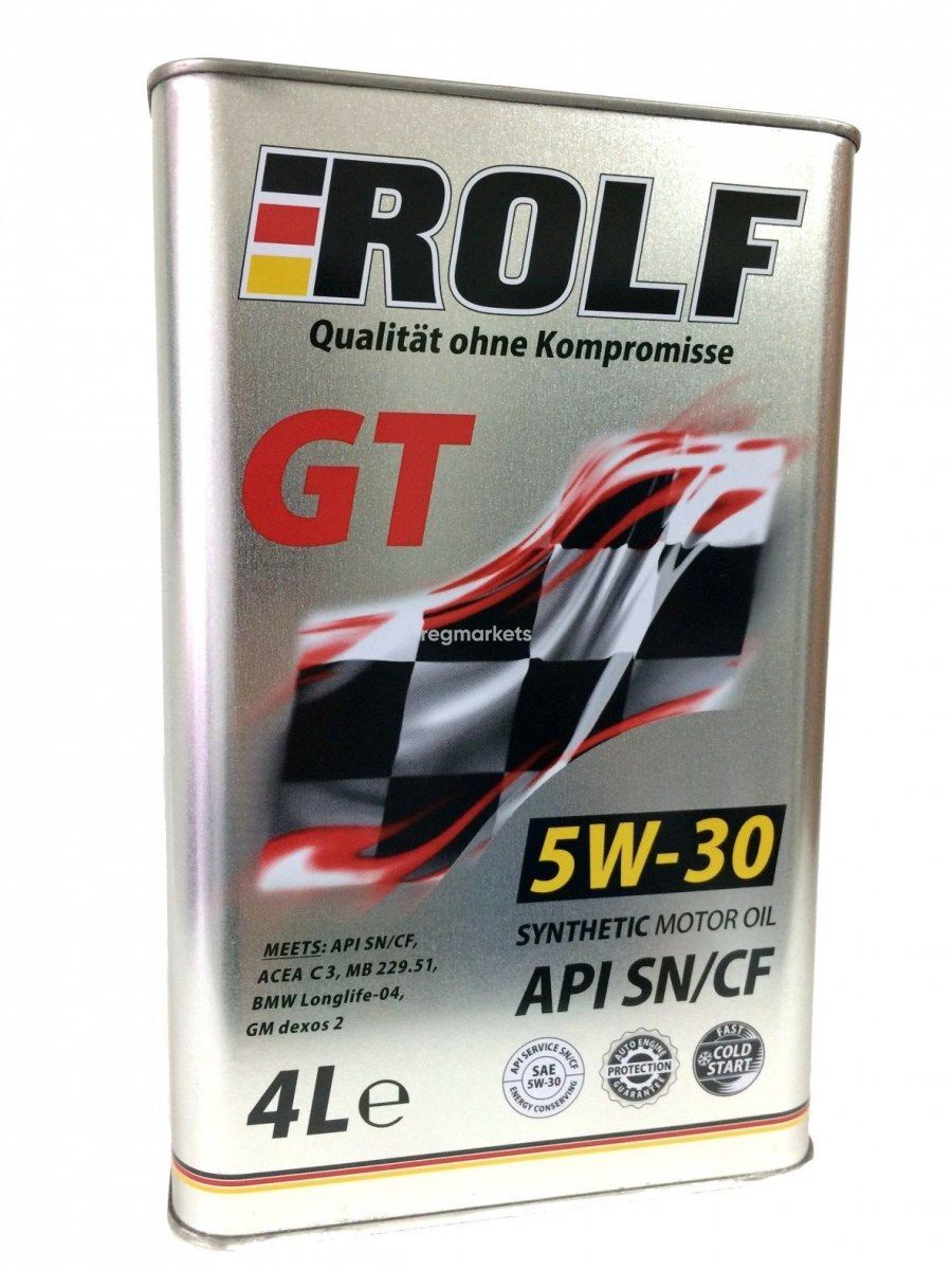 Моторное масло ROLF GT 5W-30 Синтетическое 4 л — купить в интернет ...