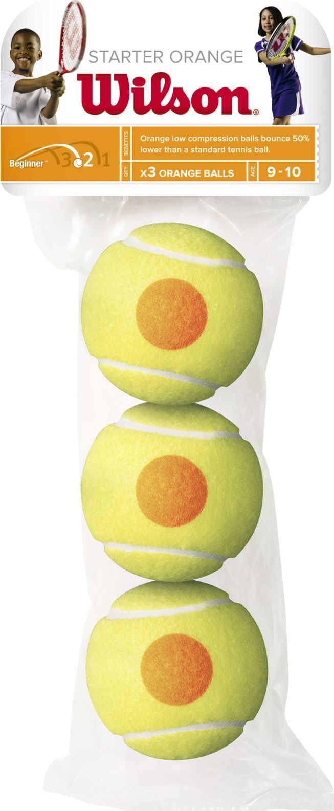 Мячи теннисные Wilson "Starter Orange", 3 шт — купить в интернет ...
