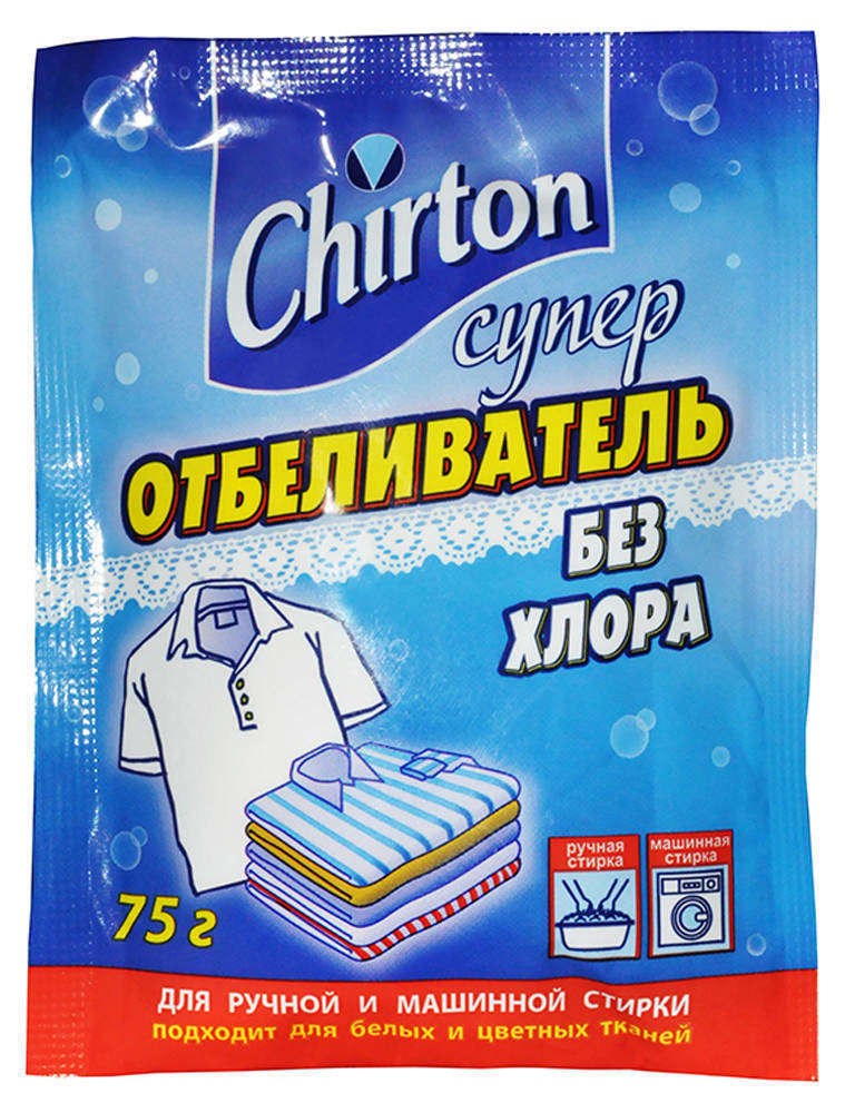 Отбеливатель Chirton для белых и цветных тканей, 75 г — купить в ...