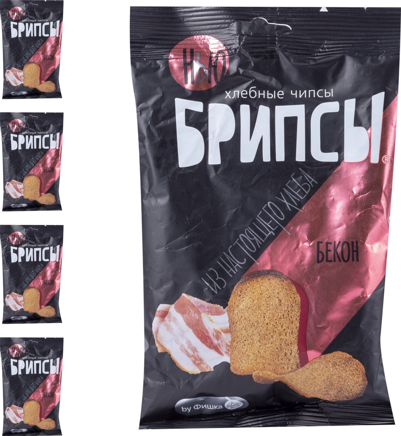 Характеристики Хлебные чипсы Брипсы со вкусом бекона 60 г (комплект из ...