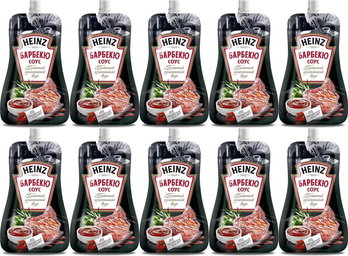 Соус Heinz Барбекю 230 г, набор: 10 штук — купить в интернет-магазине ...