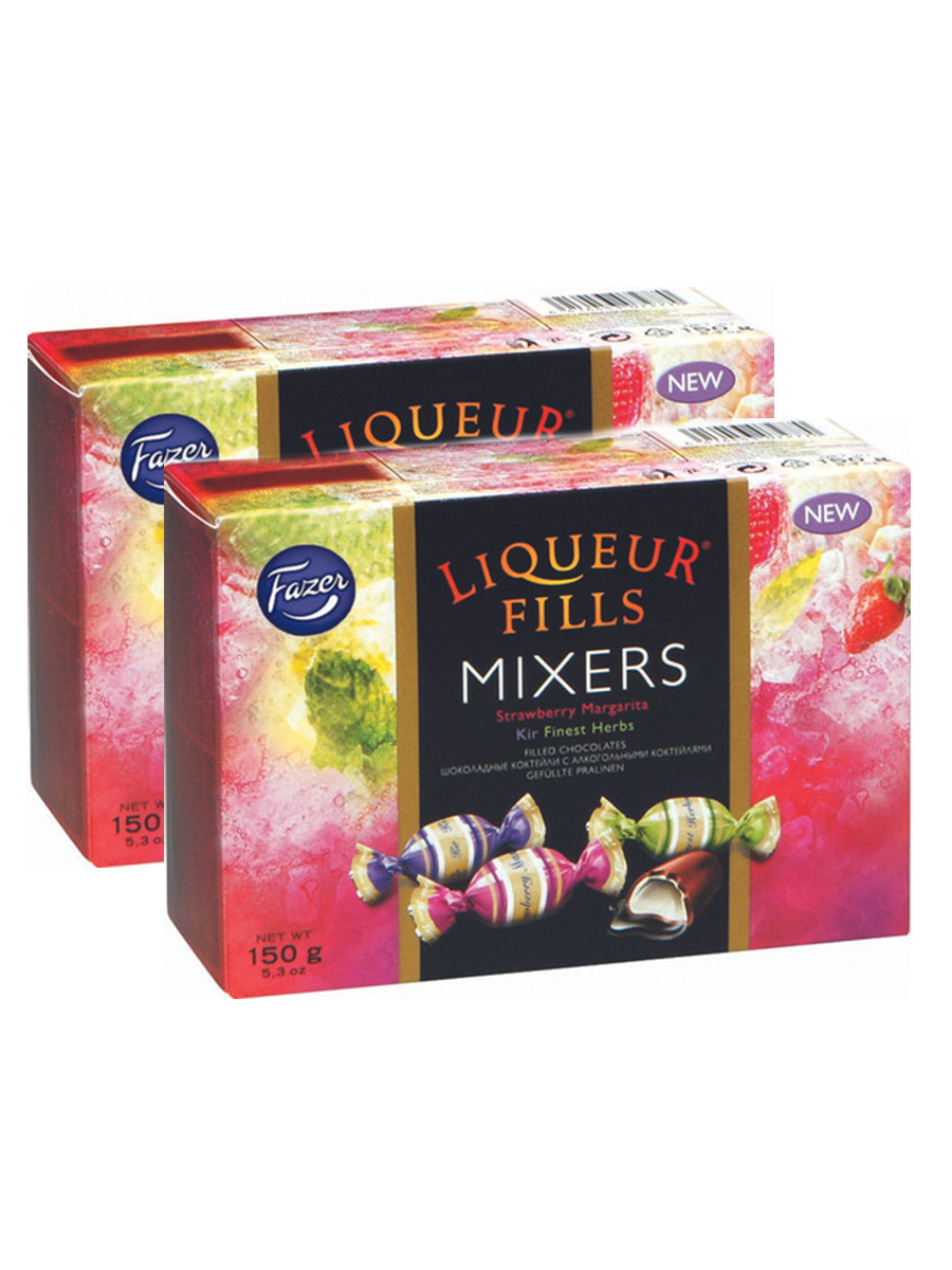 Fazer Конфеты Liqueur Fills Mixers, 150 г х 2 упаковки - купить с ...