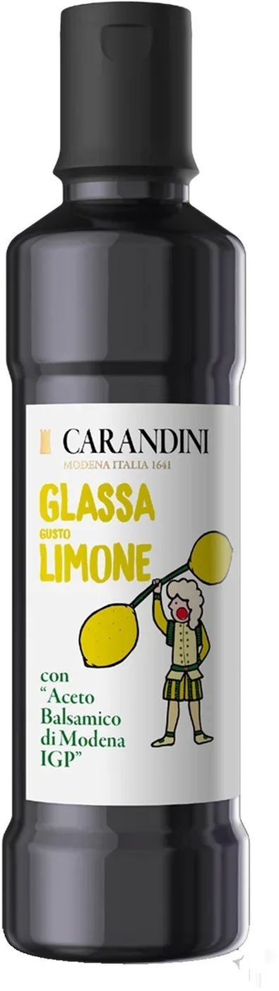Соус-крем бальзамический CARANDINI GLASSA gusto LIMONE со вкусом лимона ...