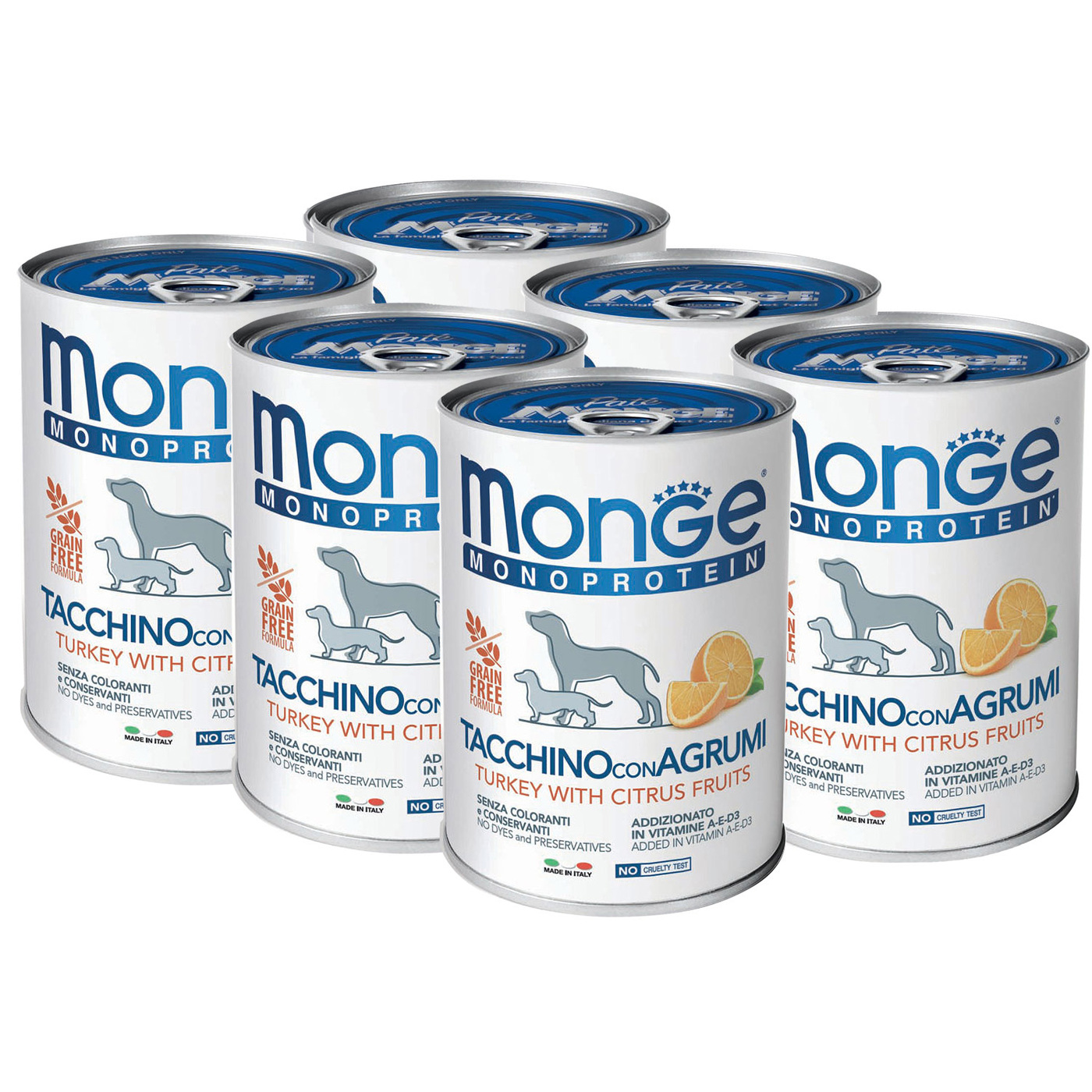 Влажный корм для собак Monge Monoprotein Fruits, паштет из индейки с ...