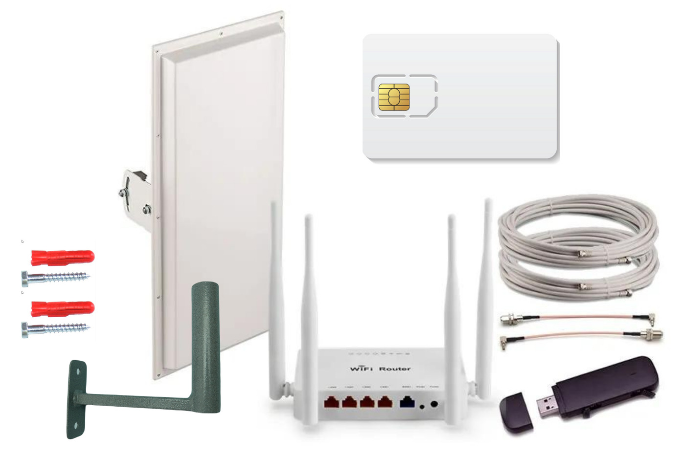 Характеристики 3G 4G LTE интернет. Полный комплект с 4G антенной MIMO ...
