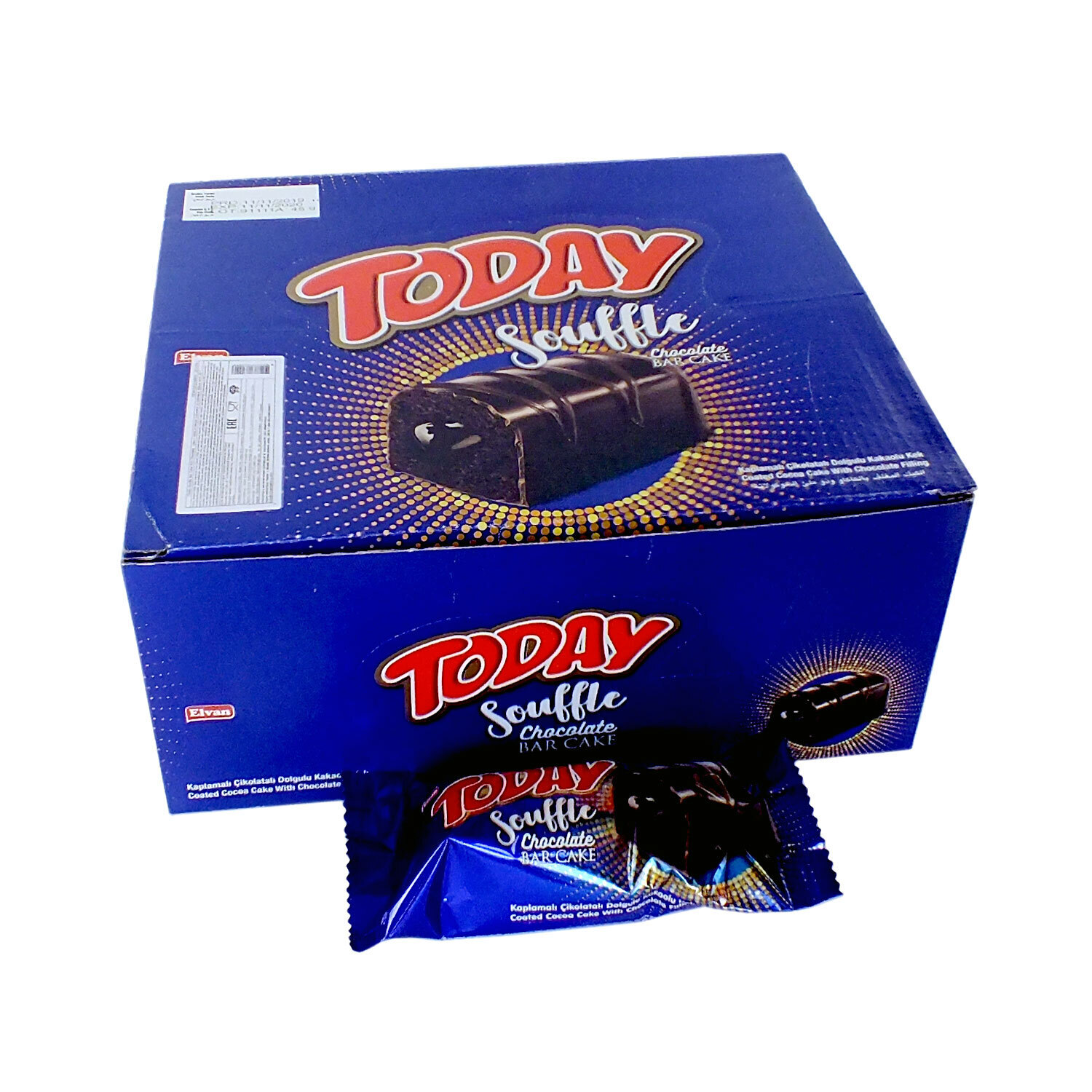 Бисквитный батончик Elvan TODAY SOUFLE CHOCOLATE BAR с шоколадной ...