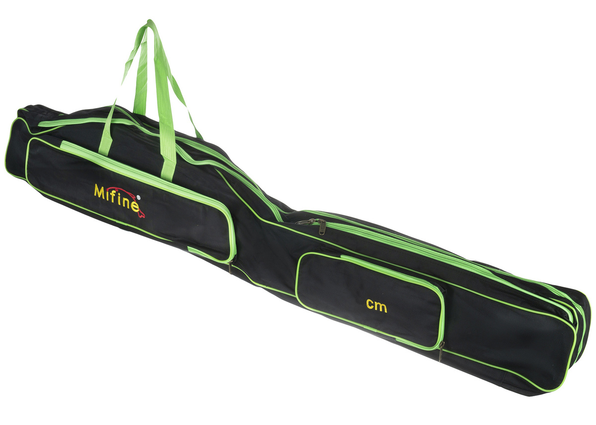 Чехол для удилищ Mifine 135 см - 2 секции (черный/зел) — купить в ...