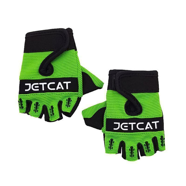 Велоперчатки JETCAT детские защитные (без пальцев) - PRO - Зелёные S ...