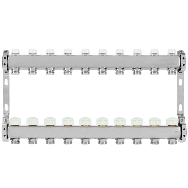 Коллектор для теплого пола COLSYS 805 10 выходов с отсечными и термостатическими клапанами ...