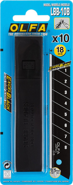 Лезвие OLFA BLACK MAX сегментированное, 18х100х0,5мм, 10шт - купить с ...