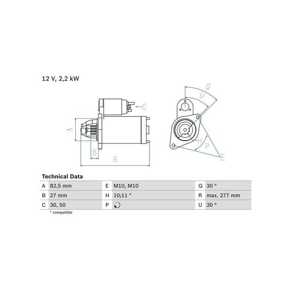 Стартер в сборе - Bosch арт. 0986014660 - купить по выгодной цене в ...