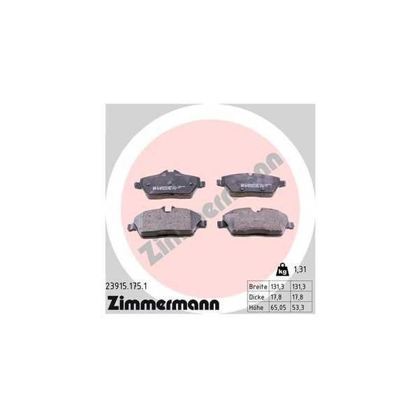 Колодки тормозные Zimmermann 239151751 - купить по низким ценам в ...
