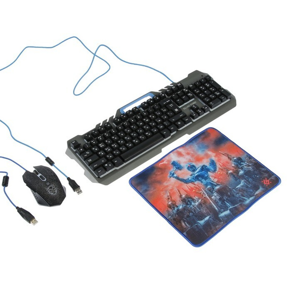 Игровой набор Defender Killing Storm MKP-013L RU,клавиатура+мышь+коврик ...