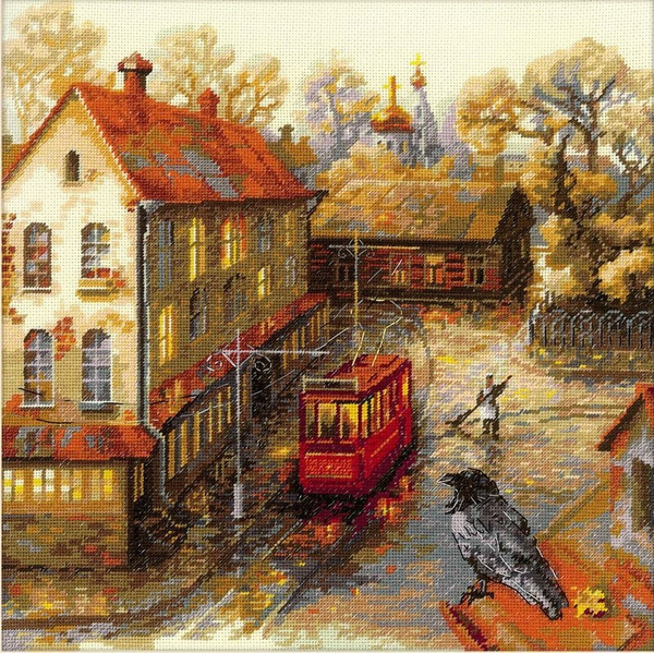 Набор для вышивания Риолис "Теплая осень", 30x30см - купить с доставкой ...