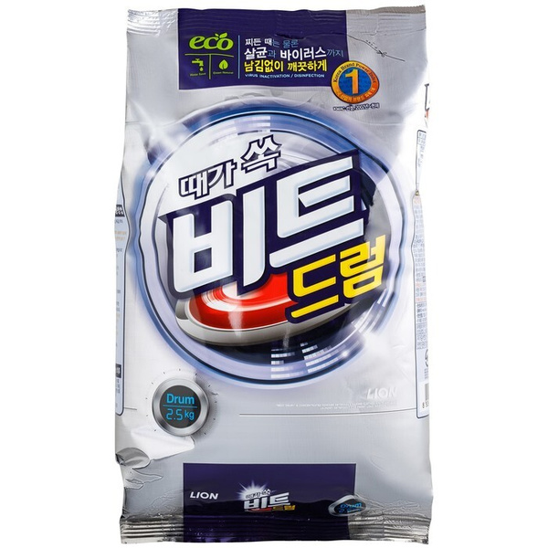 Стиральный порошок CJ Lion Beat Drum с пальмовым экстрактом, автомат, дой-пак, 2,5 кг - купить с ...