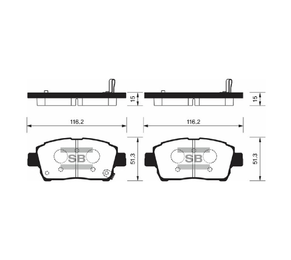 Sangsin Brake Колодки тормозные дисковые Передние, арт. SP1232 купить ...