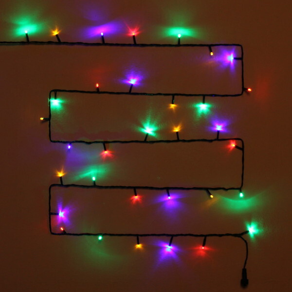 Гирлянда для улицы 25м 300 ламп LED черный провод, 8 реж, IP-54 ...