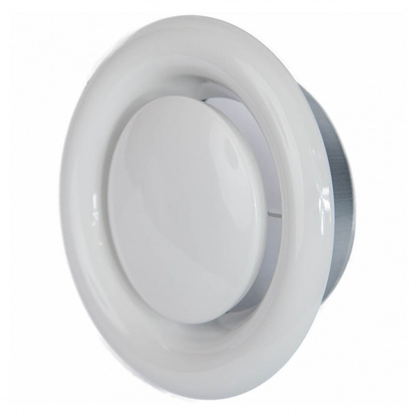 Вытяжной диффузор (анемостат) белый DEC REGA DVS 200 (Нидерланды) из оцинкованной стали с ...