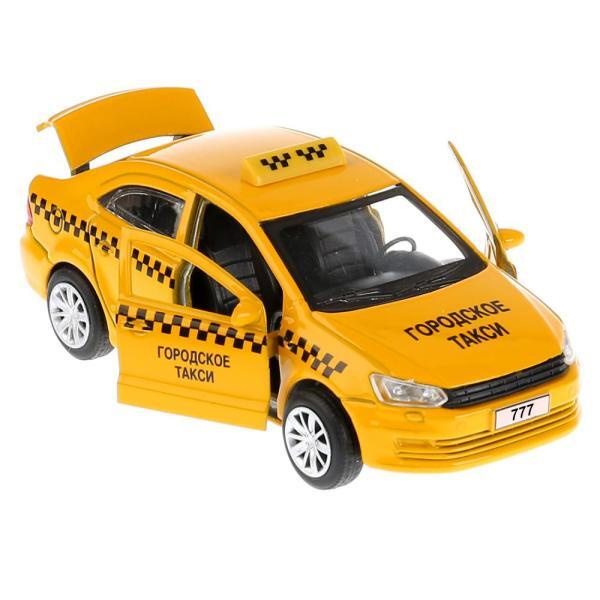 Машинка коллекционная металлическая Volkswagen Polo Такси инерционная ...