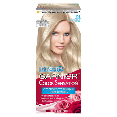 Краска для волос GARNIER COLOR SENSATION тон 101 (Серебристый блонд ...