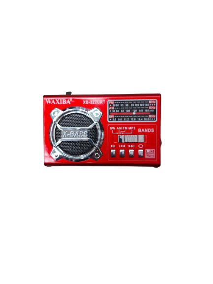 Радиоприемник Waxiba XB-322URT (красный) с фонариком LED Micro SD USB ...