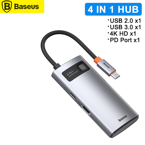 Baseus USB C HUB с интерфейсом Multi USB 3.0/HDMI 4K HD и портом PD ...