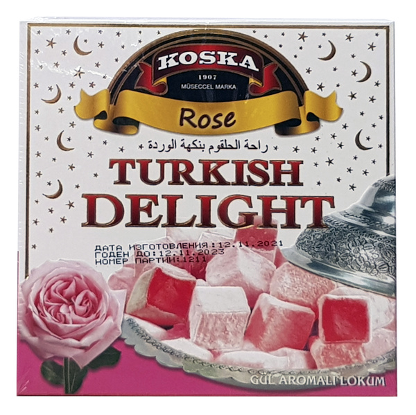 Рахат Лукум с ароматом роз, "Koska", Gul aromali lokum, 200гр. Турция ...