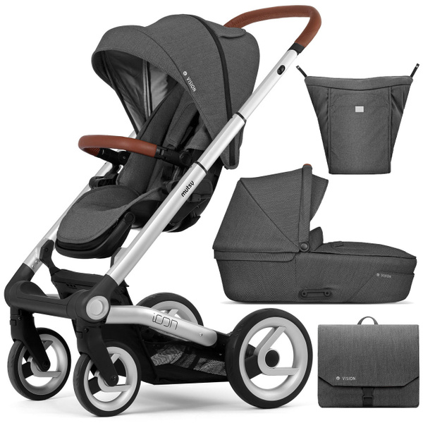 Коляска 2в1 Mutsy Icon Vision, Grip Red Frame Standart/ Smokey Grey в ...