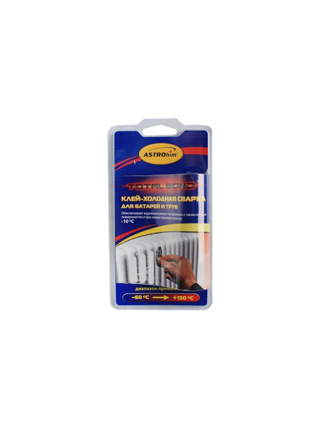 Клей-холодная сварка для батарей и труб (от -60С до +150С) блистер 55гр ASTROhim - купить по ...