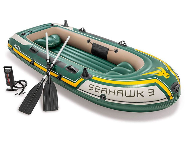 Надувная лодка Intex трехместная Seahawk-300 (Set), 295х137x43 см ...