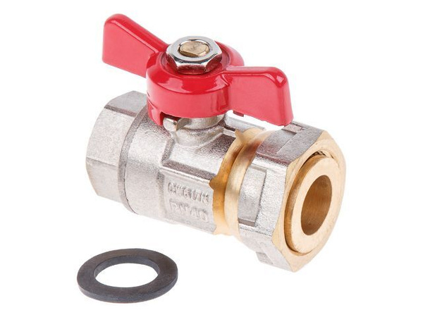 Кран шаровый с накидной гайкой 1/2х3/4 PN40 AV ENGINEERING (AVE096001 ...