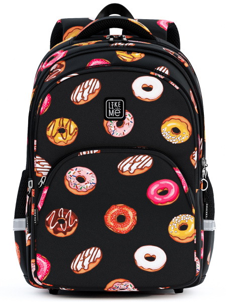 Рюкзак школьный Like Me School PLUS Пончики черные купить на OZON по ...