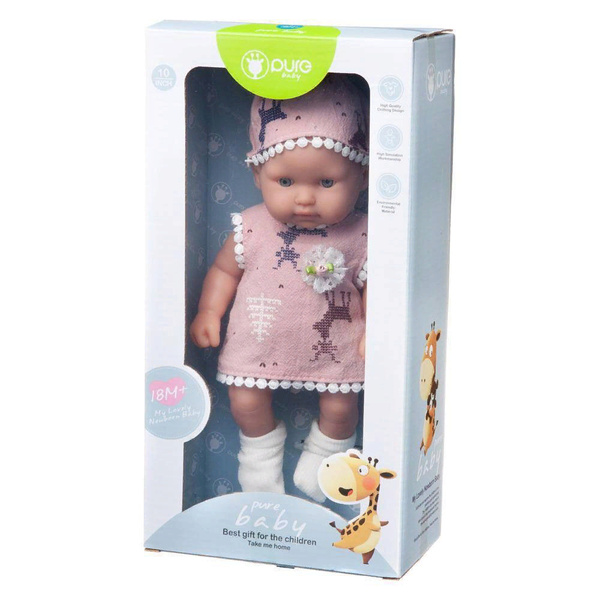 Пупс Pure Baby 25 см. в розовом платье, шапочке, носочках JUNFA WJ-B9960 - купить с доставкой по ...