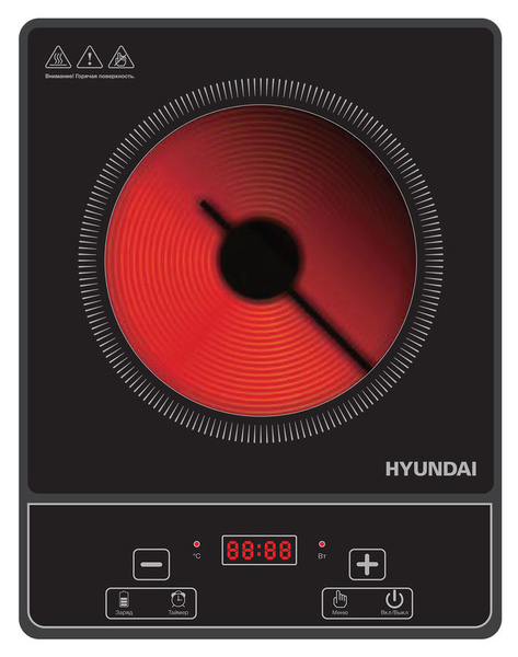Инфракрасная плита Hyundai HYC-0121, черный - купить с доставкой по ...